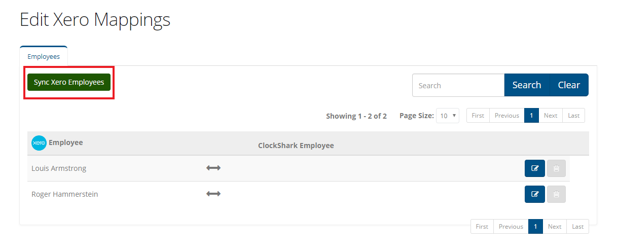 Using the Xero Integration